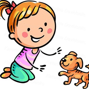 Daily Routine Kids Activities Clipart – Fun Cartoon Illustration Set ...