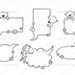 Cartoon Animals With Speech Bubbles Clipart for Kids Stick - Etsy