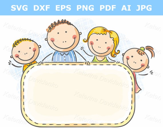 Parent And Children Clipart Border