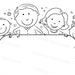 Cartoon Family Banner. Happy Family Clipart, Frame With Blank Copy ...