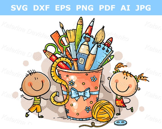 Creative Child Clipart Vector