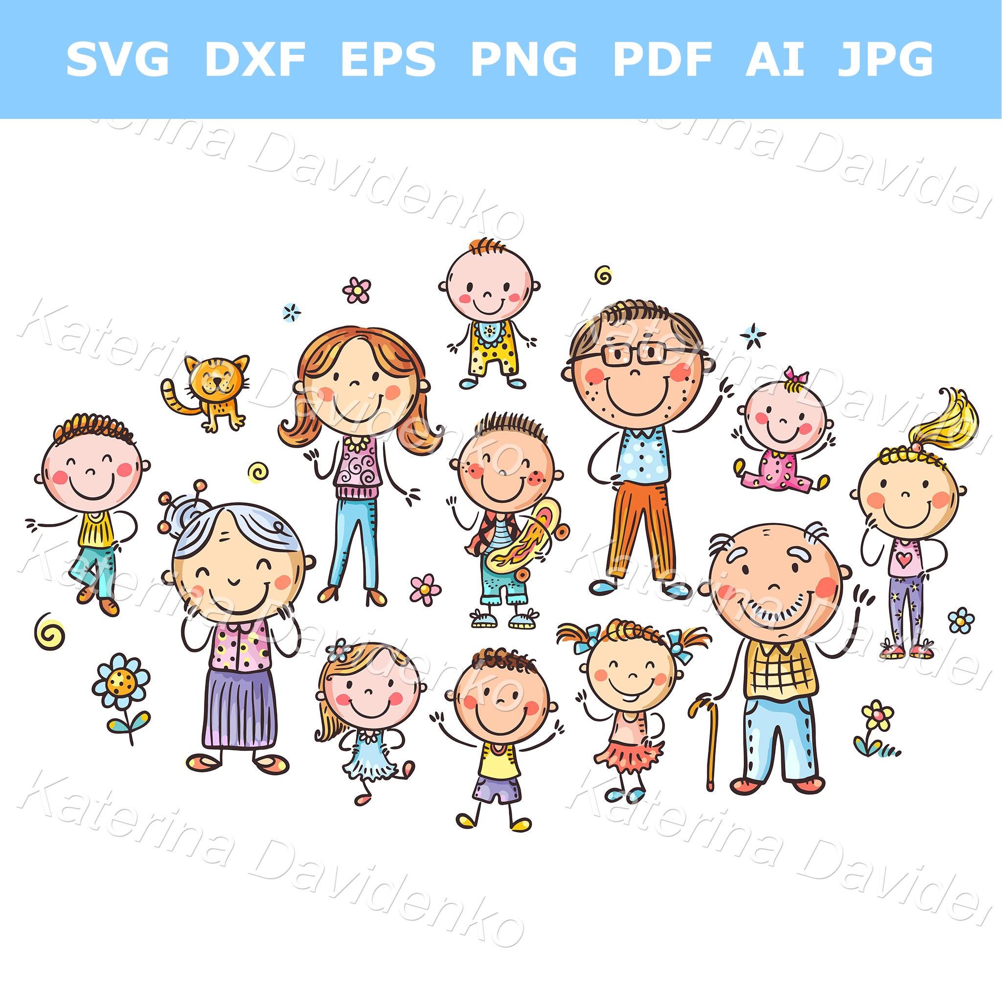 Printable Family Members Clipart