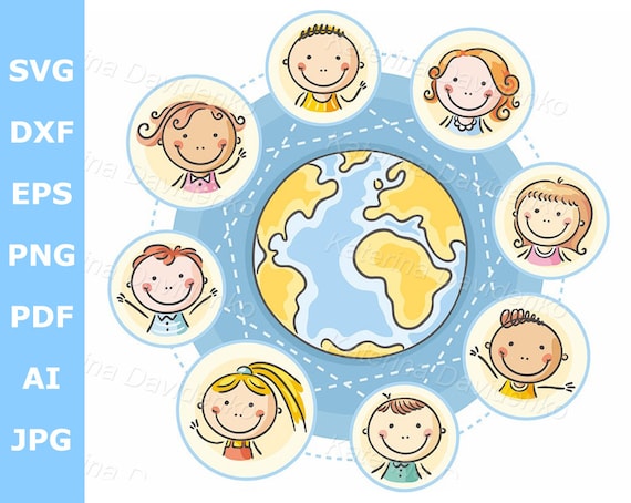 People Global Communication Clipart Image Svg Png Cut Files - Etsy