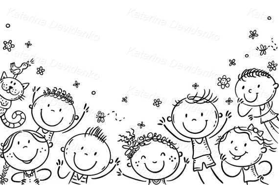 Stokfiguur Kinderen Clipart Zwart Wit Stickfiguur Van Een Gezin En