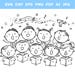 Hand Drawn Children Choir Clipart. Outline Kids Choir. Cartoon Children ...