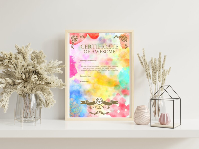 YOU ARE AWESOME !! | Certificate of Awesomness and Appreciation in ...