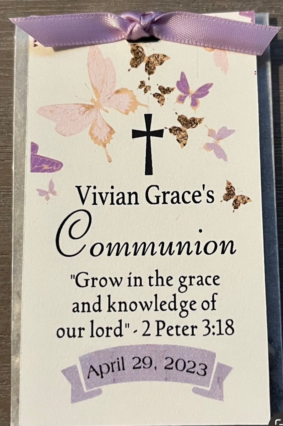 Custom Favor Holy Communion Seed Packet Favor Baptism Favor Seed Packet ...