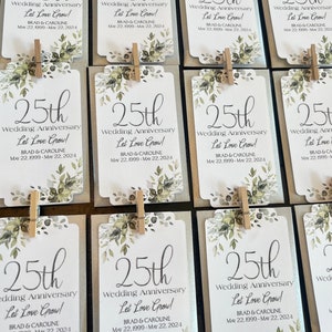Seed Packet Favor Anniversary Favor 25 Year Anniversary Favor Silver ...