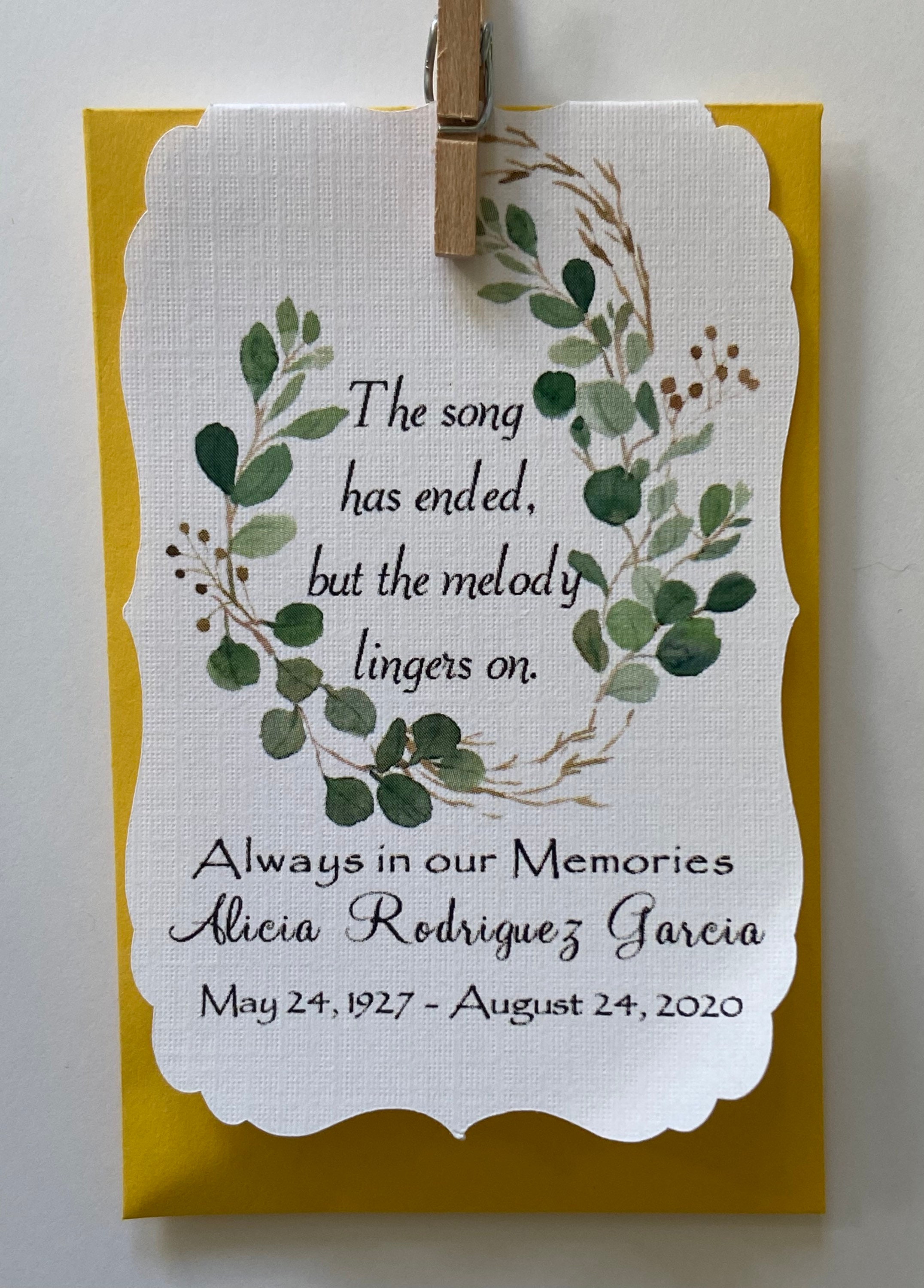 Memorial seed packets favor Celebration of life gift to | Etsy