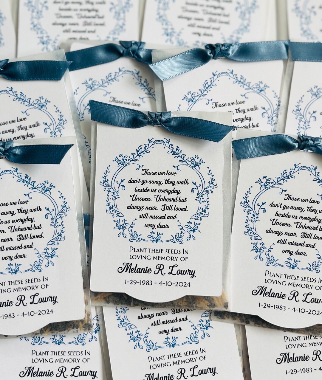 Custom Seed Packet Memorial Favor in Memory of Condolence Favor Funeral ...