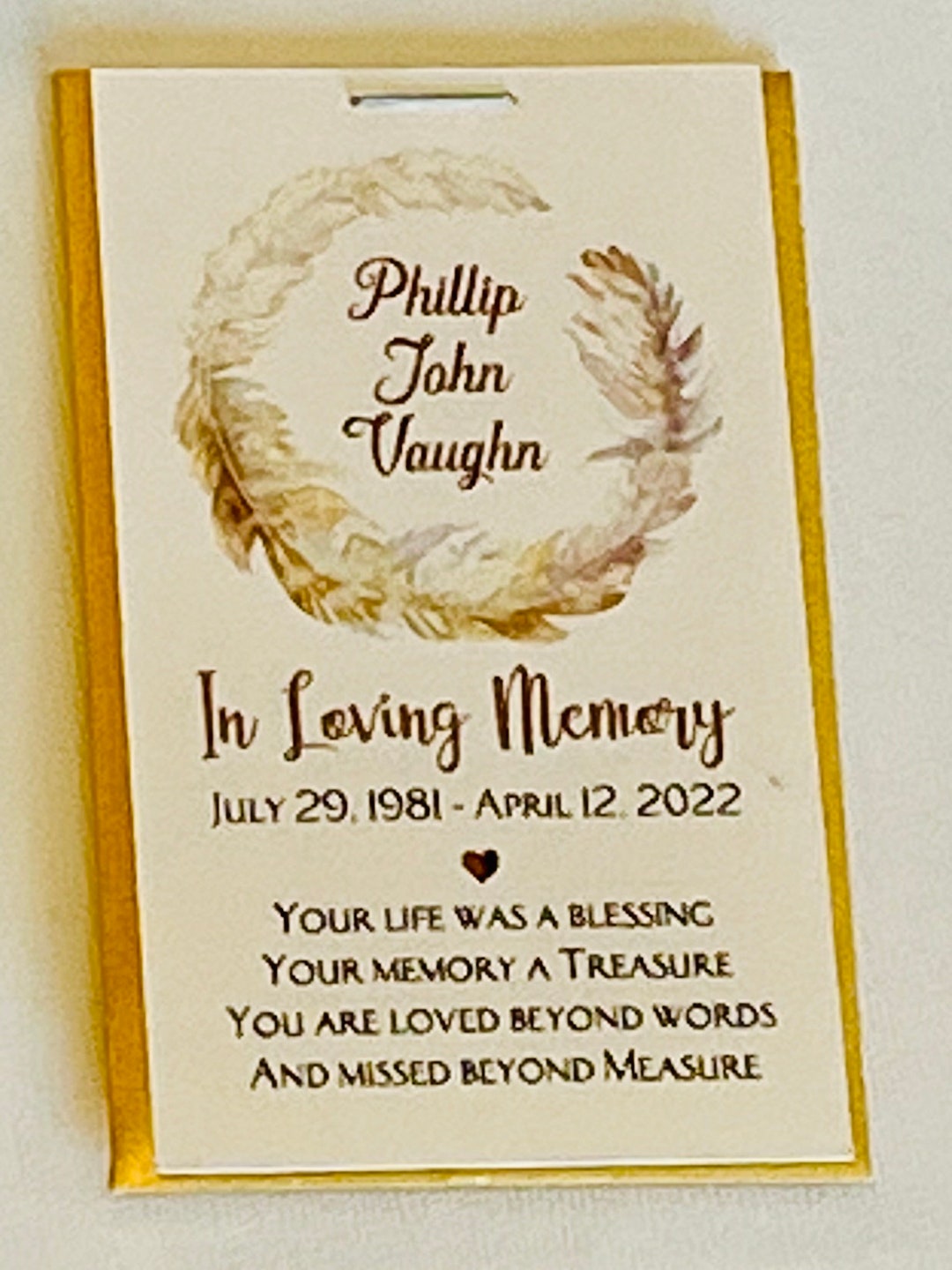 Feather Wreath Memorial Seeds Funeral Celebration of Life - Etsy