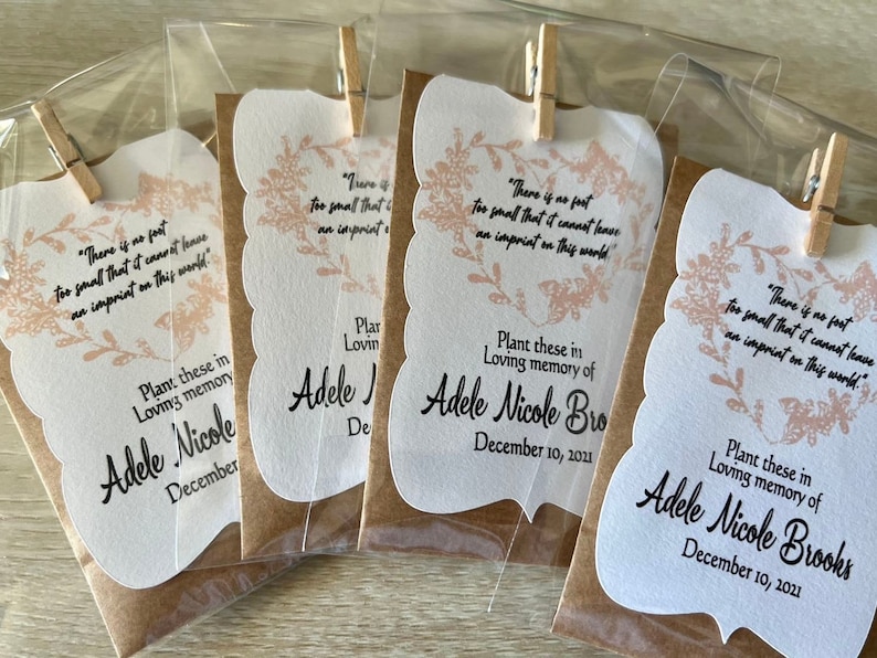 Memorial Seed Packets Favor Celebration of Life Gift to - Etsy
