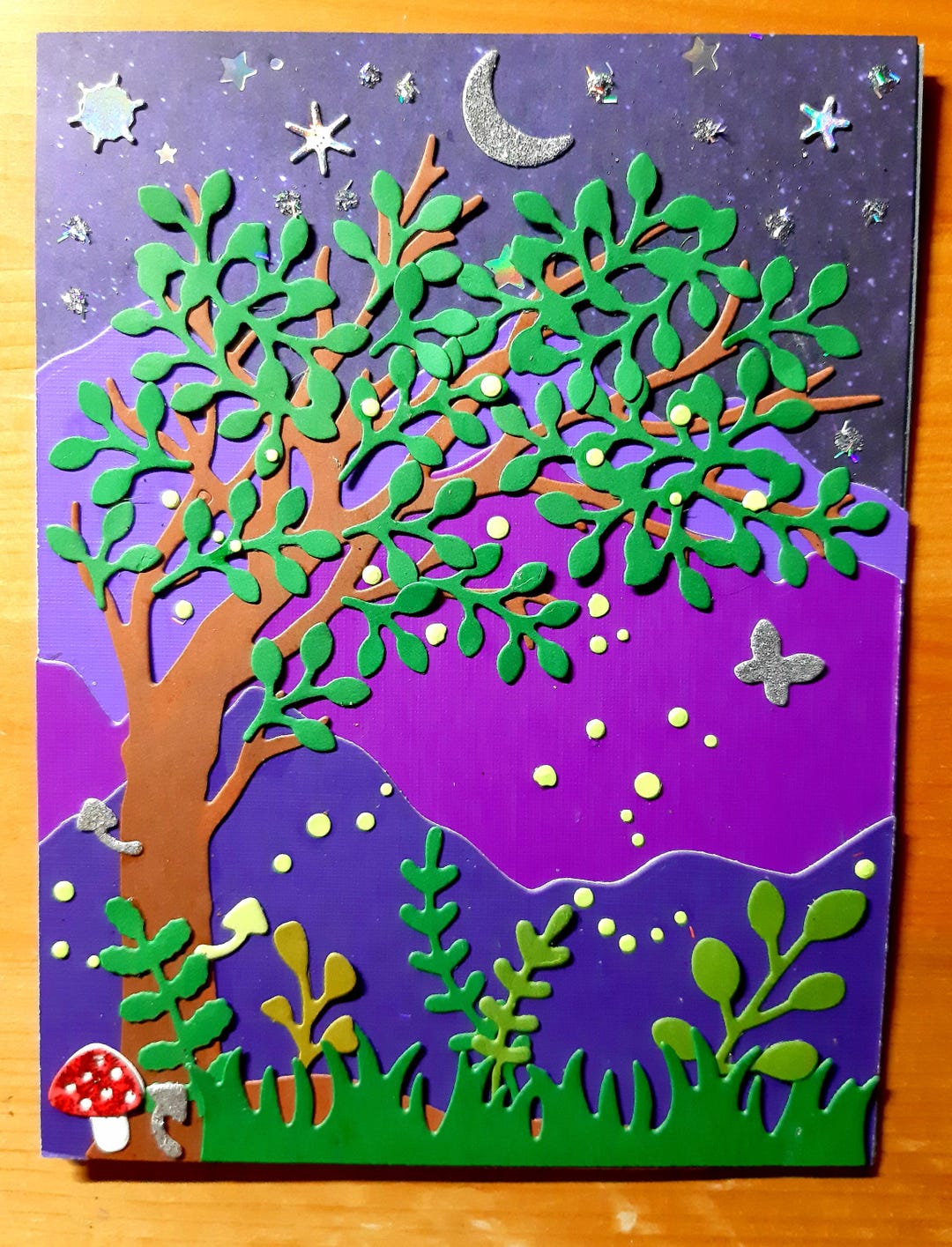 Blue Ridge Midsummer Dream Handmade Card Fireflies Forest Birthday ...