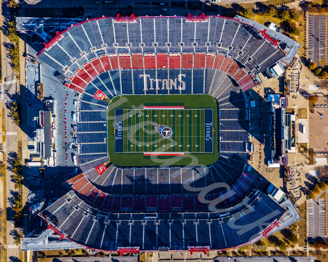 Tennessee Titans Nissan Stadium Overhead Aerial Photo - Etsy
