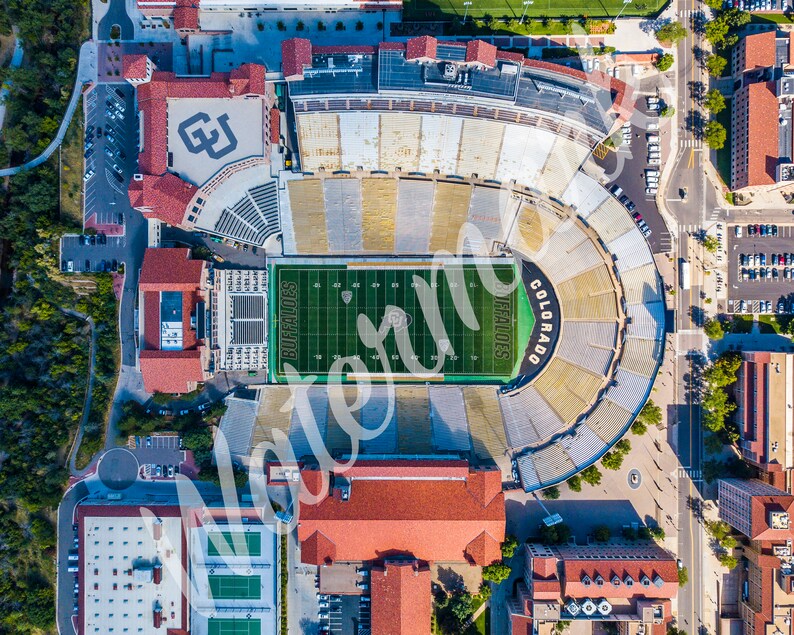 Folsom Field U of Colorado Aerial Photo - Etsy