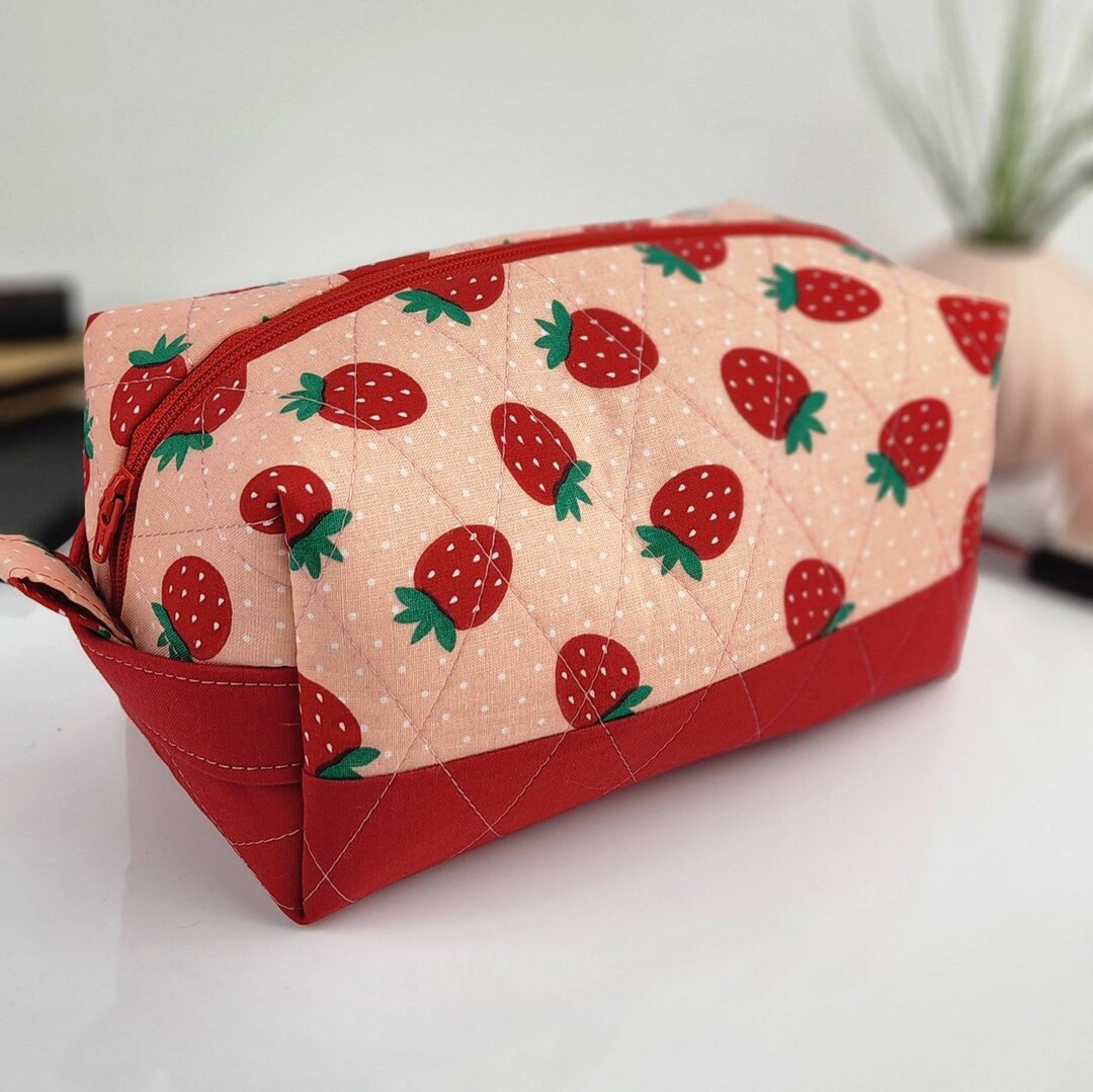 Strawberry Makeup Bag - Etsy