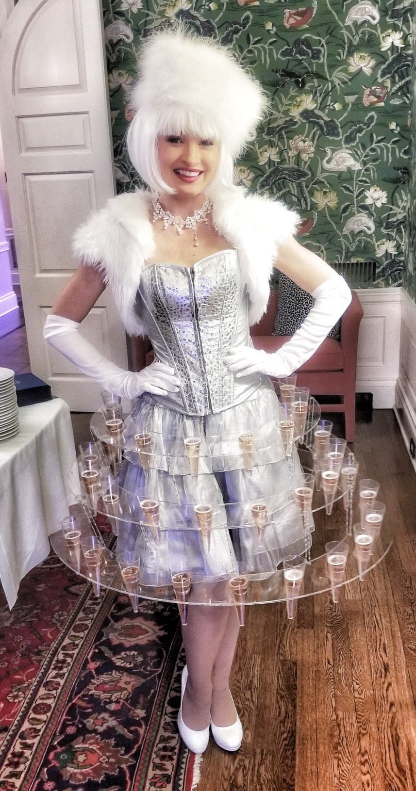 Three Tiered Lucite Flute Skirt Strolling Champagne Skirt - Etsy
