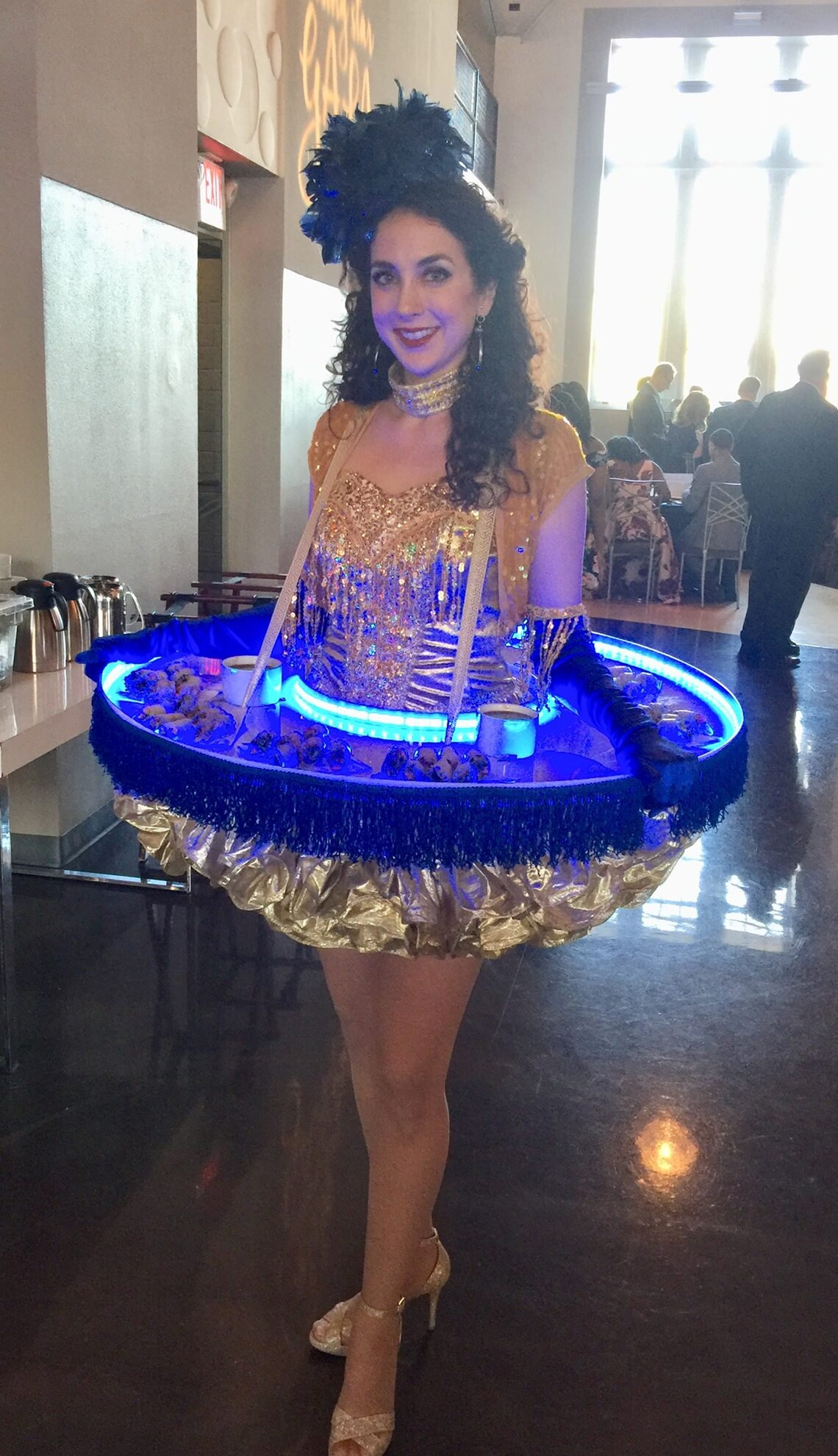 LED Tray Acrylic Canapy Futuristic Modern Entertainment Circle - Etsy