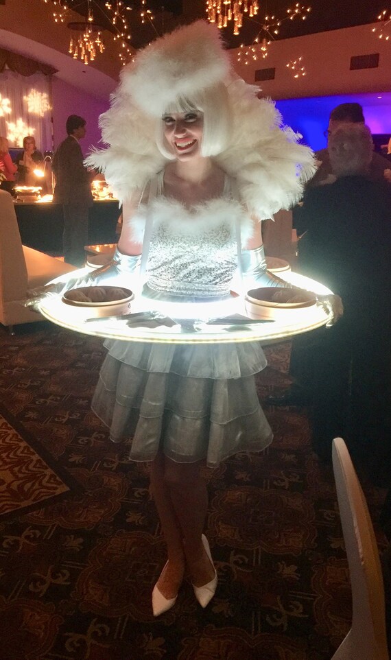 LED Tray Acrylic Canapy Futuristic Modern Entertainment Circle - Etsy