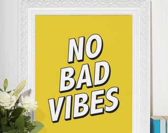 Yellow Vibes Poster - Etsy