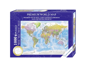 World Map Puzzle 1000 - Etsy