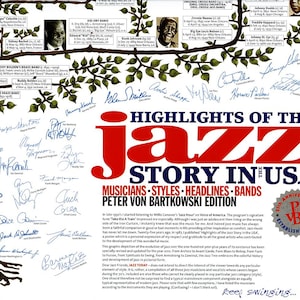 Highlights of the Jazz Story in USA Poster - Jazz Family Tree 68,5x98,5 ...
