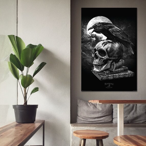 Alchemy Poster Poe's Raven Art Print Edgar Allen Poe - Etsy