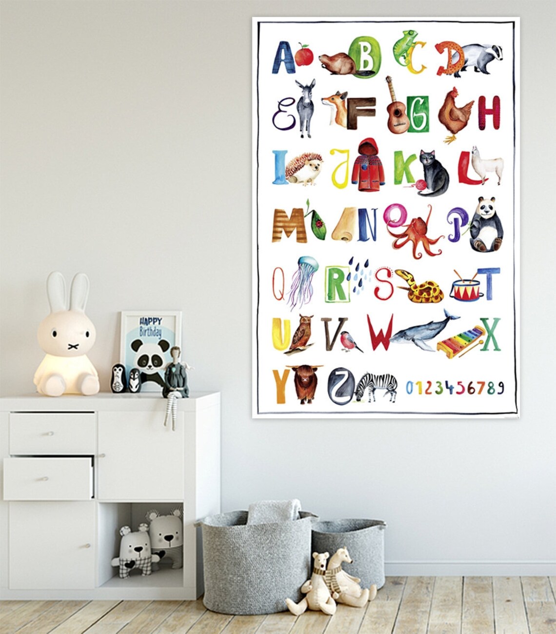 The ABC premium poster for children Alphabet learning Art | Etsy