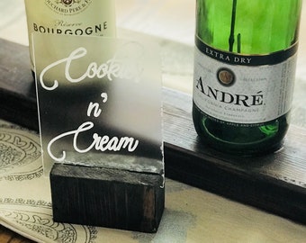 Cupcake flavor signs | Etsy