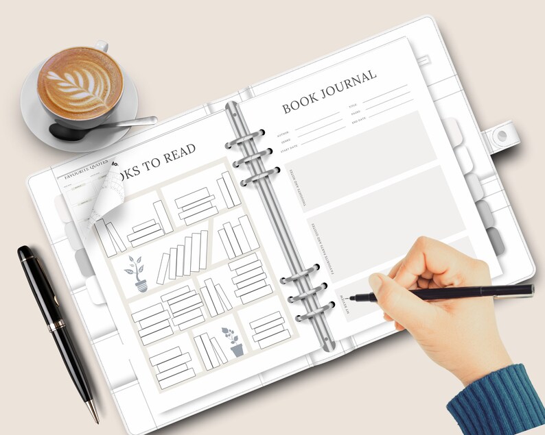 Digital Reading Planner and Ebook Organizer Monthly Tracker & Study ...