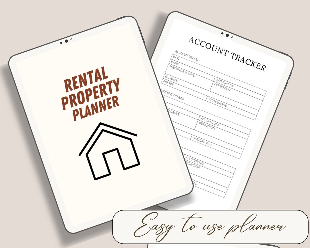 Digital Rental Property Planner, Organizer, Landlord Planner, Tenant ...