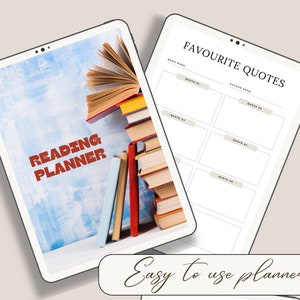 Digital Reading Planner and Ebook Organizer Monthly Tracker & Study ...