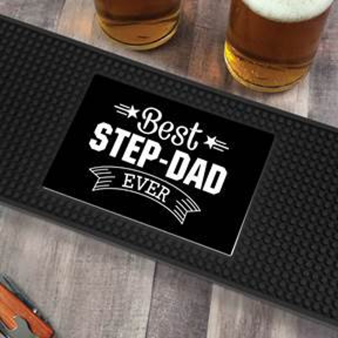 Personalized Best Dad Ever Bar Mat, Best Grandpa Gift, Customized Bar ...