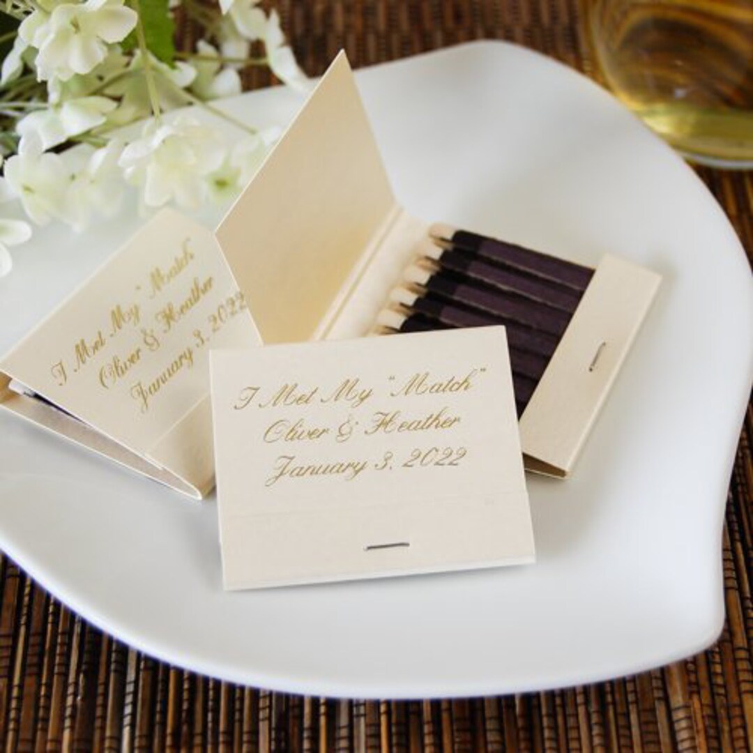 Personalized Matches Pack of 50, Custom Wedding Favors, Bulk Quantity ...