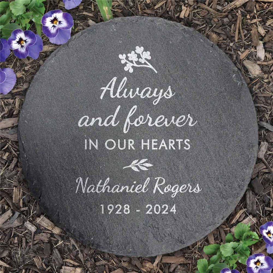 Personalized Memorial Garden Stone – Custom Engraved Sympathy Stepping ...