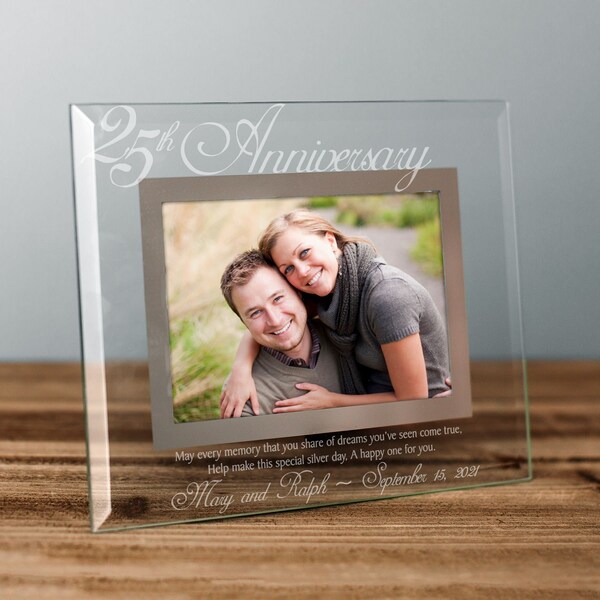 Glass Anniversary Frame - Etsy