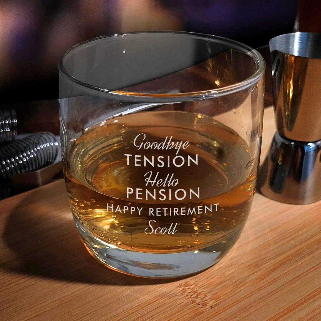 Personalized Retirement Gifts, Engraved Goodbye Tension Hello Pension ...