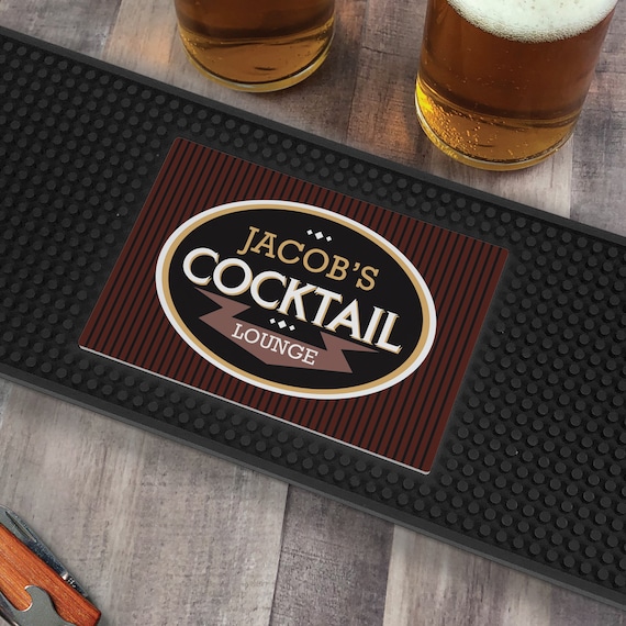 Personalized Cocktail Bar Bar Mat Customized Cocktail Lounge - Etsy