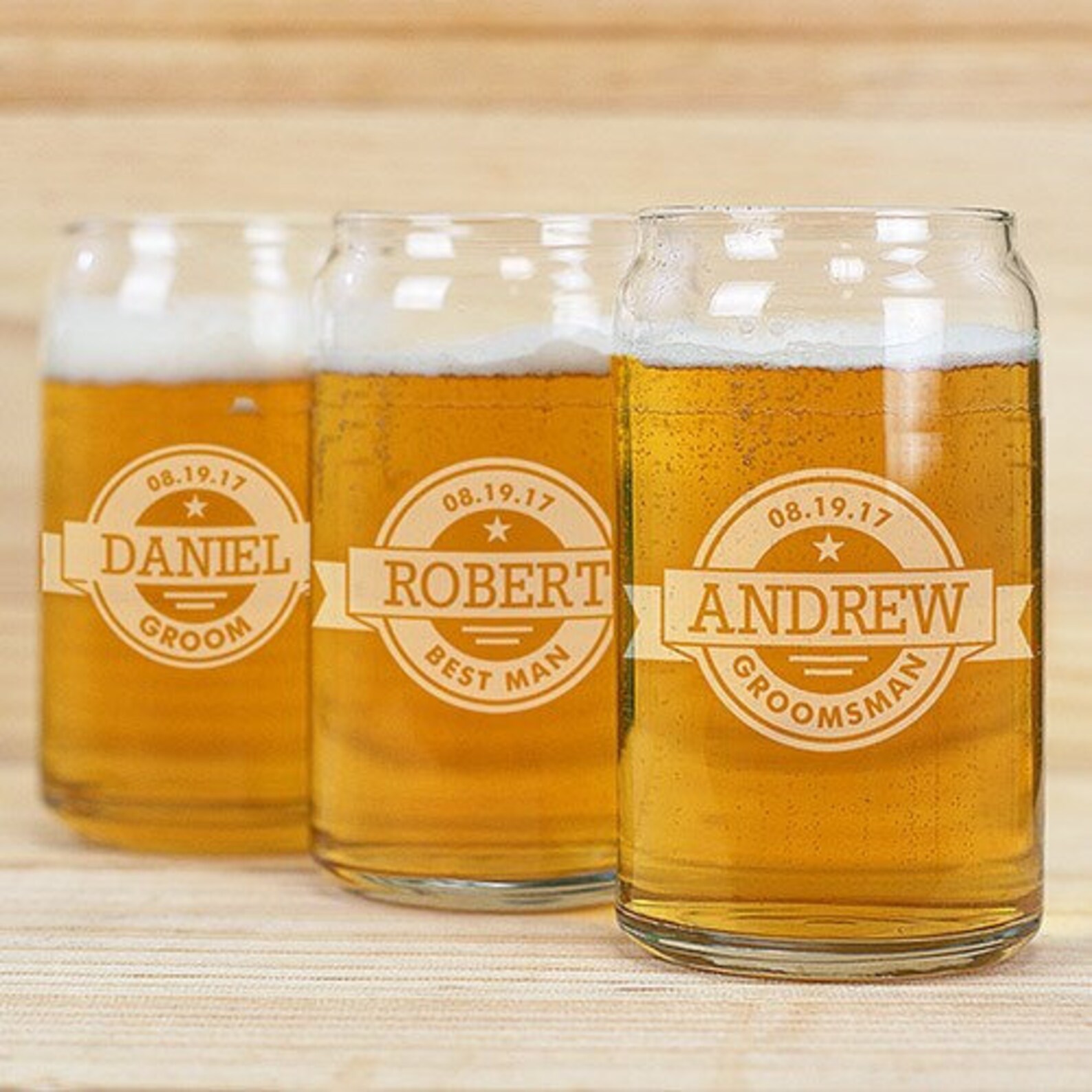 Personalized Groomsmen Beer Can Glass Personalized Groomsmen - Etsy