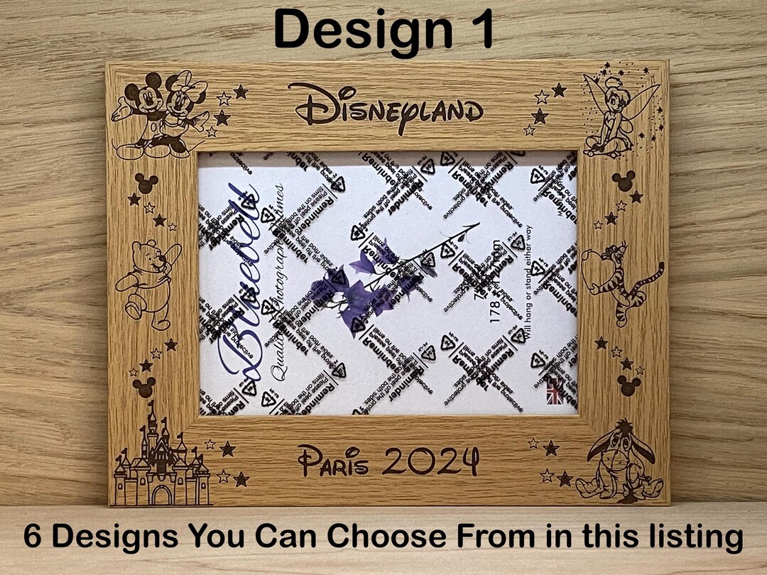 Personalised Disney Themed Photo Frame Any Year Date, Engraved - Etsy ...