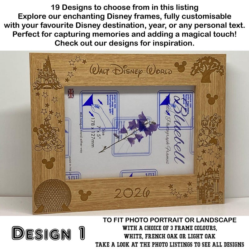 Disneyworld Photo Frames - Etsy UK