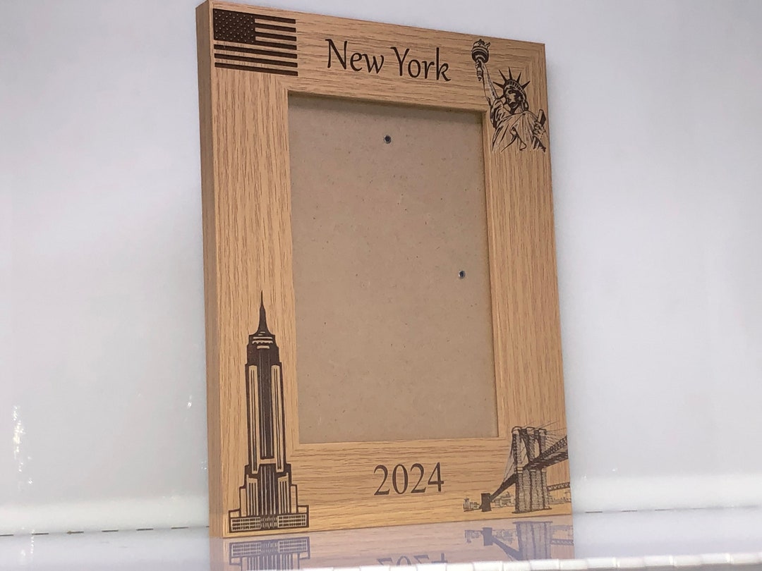 Personalised New York Photo Frame Any Name or Text Engraved Free - Etsy