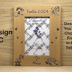 Personalised Disney Lilo & Stitch Engraved Photo Frame Designs A to D ...