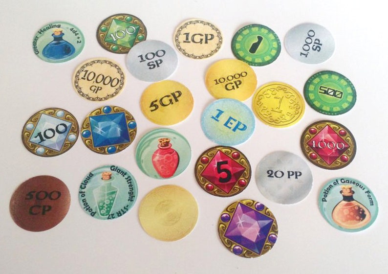 RPG Treasure Token Coins - How-to PDF - Etsy