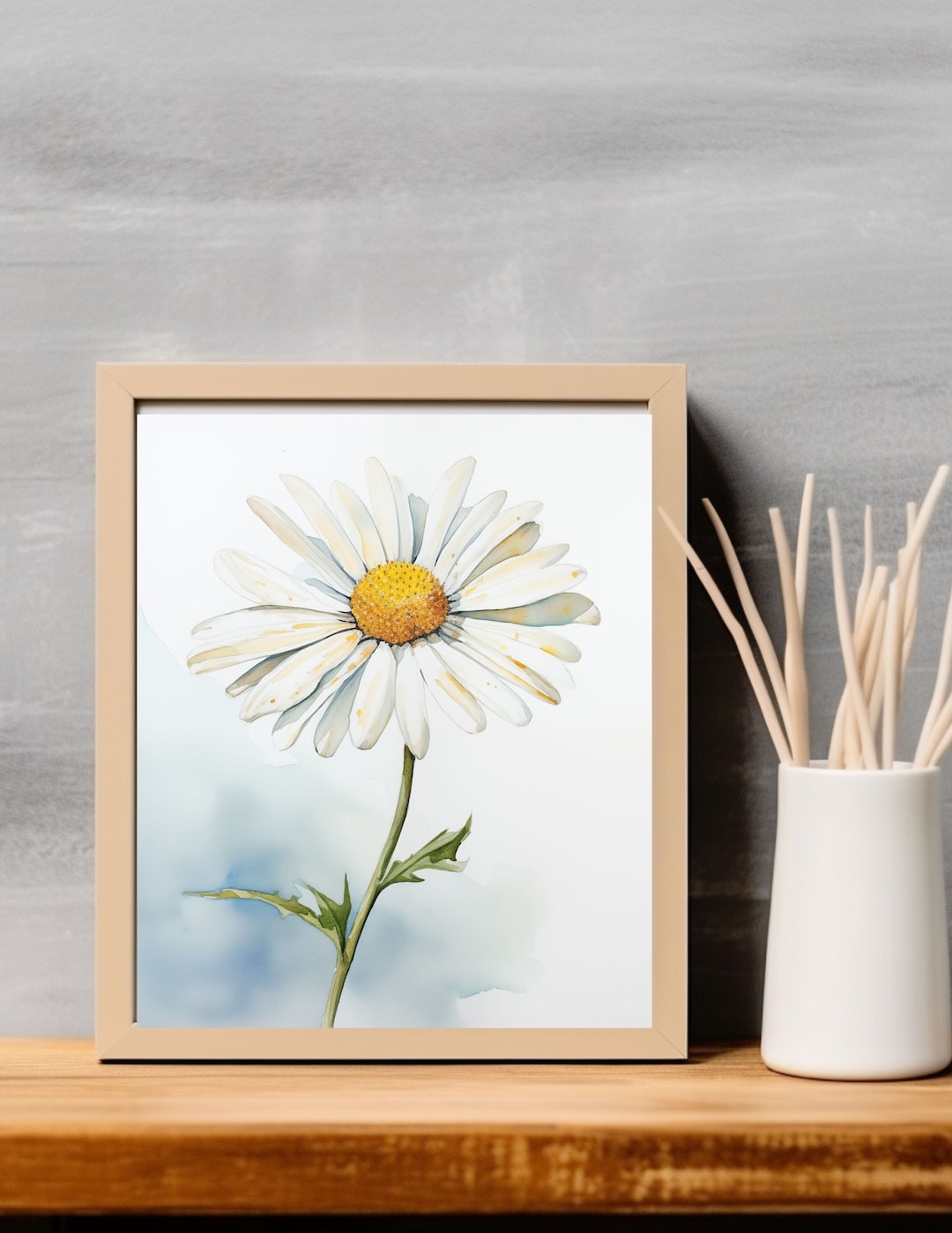 Digital Daisy Flower, Downloadable Print, White Daisy - Etsy