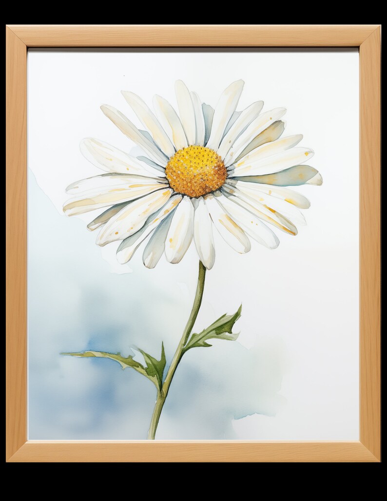 Digital Daisy Flower, Downloadable Print, White Daisy - Etsy