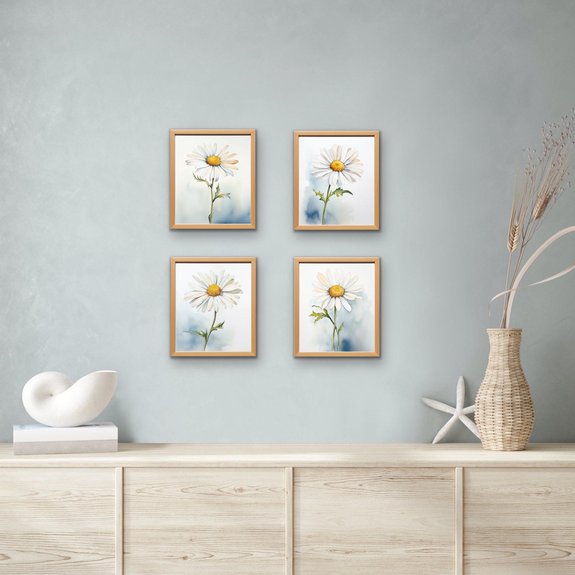 Digital Daisy Flower, Downloadable Print, White Daisy - Etsy