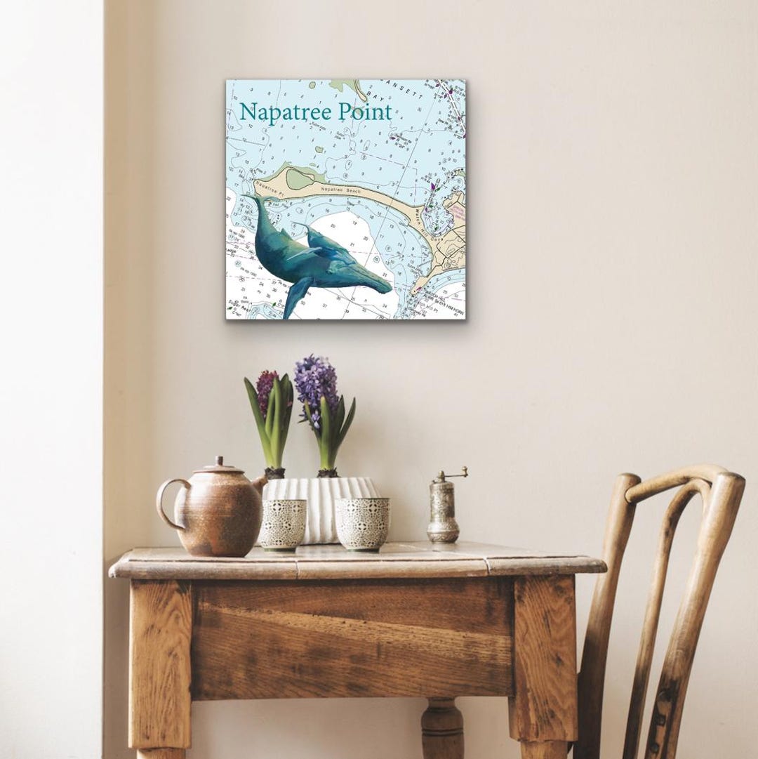 Napatree Point Watch Hill RI Canvas Gallery Wrap, Humpback Whales Chart ...
