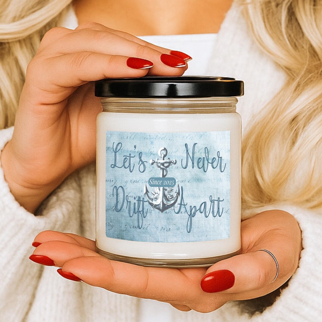 Personalized Nautical Anchor Candle Eco Friendly Home Fragrance Coastal ...