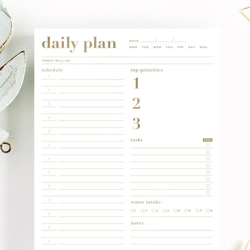 Daily Planner Notepad to Do List Notepad Daily Schedule | Etsy